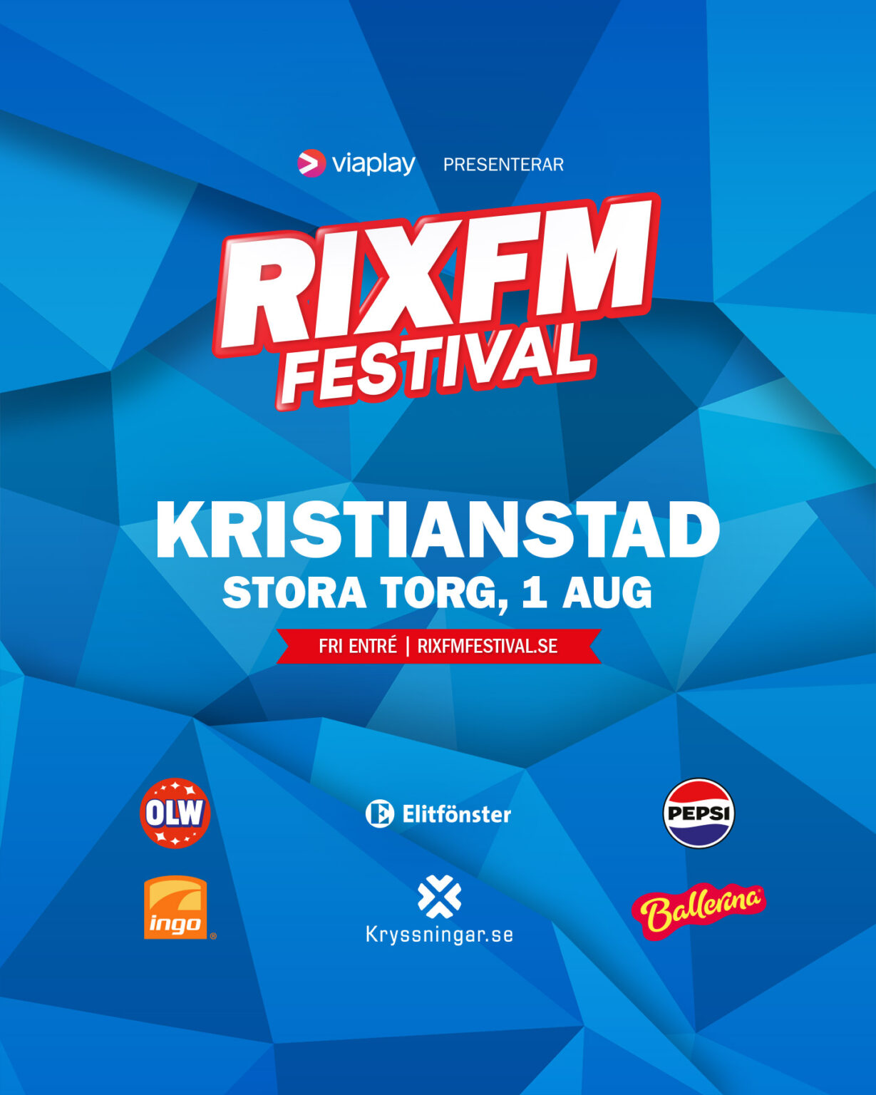 RIX FM Festival till Kristianstad den 1 augusti 2025 | Kristianstad City